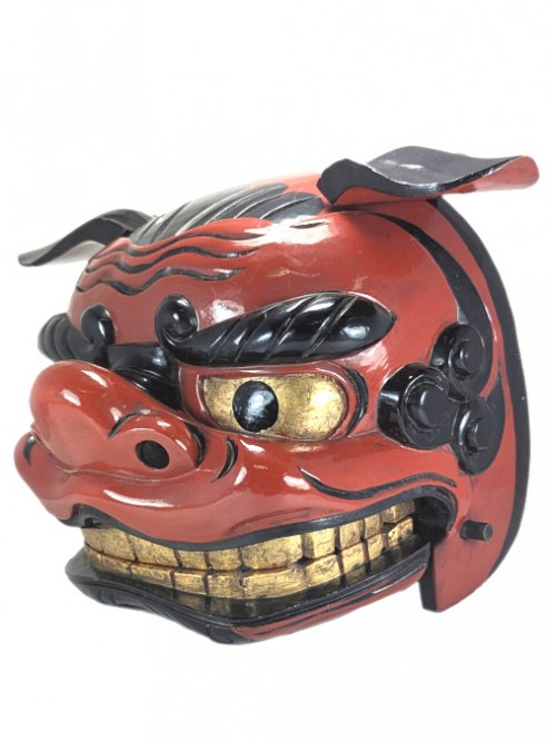 Masque Shishigashira T te De Lion Japonaise Traditionnelle masque-shishigashira-t-te-de-lion-japonaise-traditionnelle